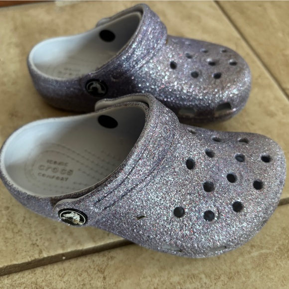 CROCS | Shoes | Kids Glitter Crocs Size 9 Toddler | Poshmark
